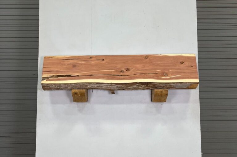 Live Edge Eastern Red Cedar Fireplace Mantel RCM 002 | Berdoll Sawmill