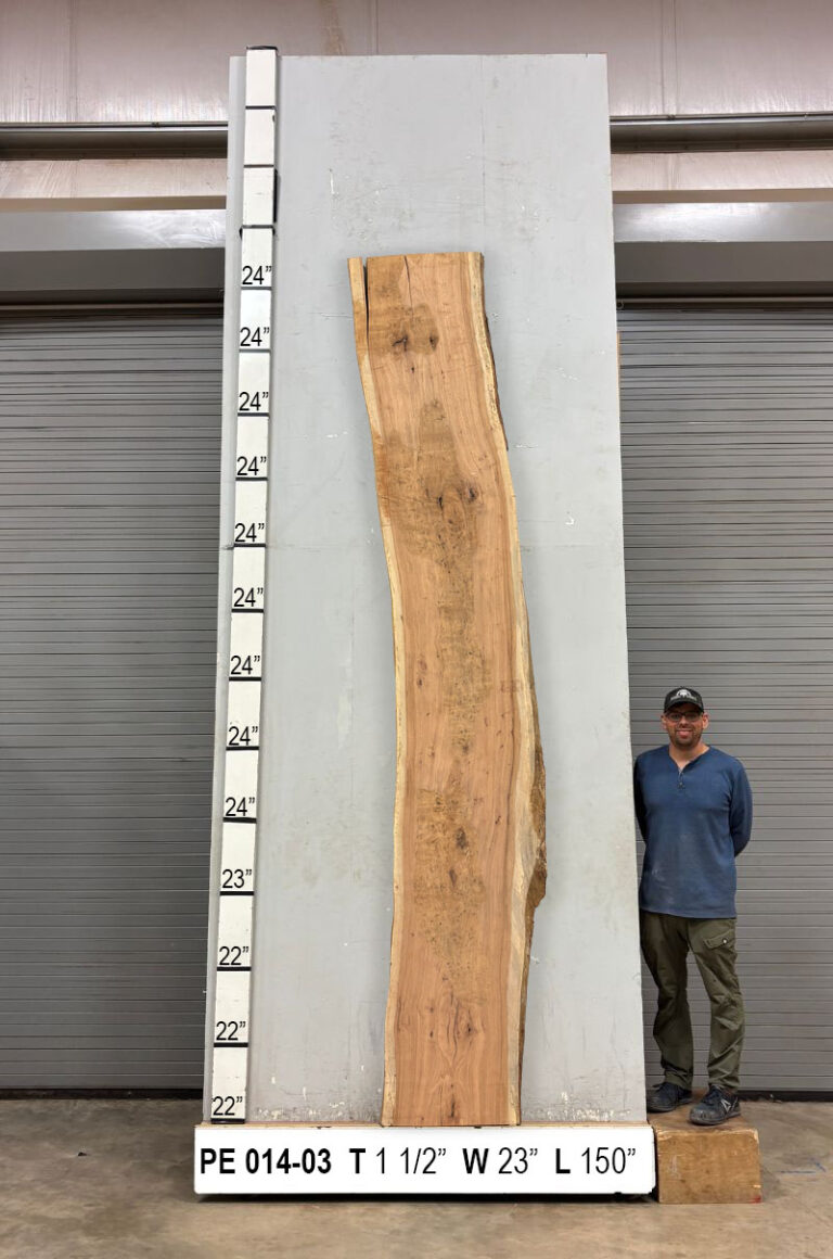 Live Edge Pecan Wood Slab PE 014-03 | Berdoll Sawmill