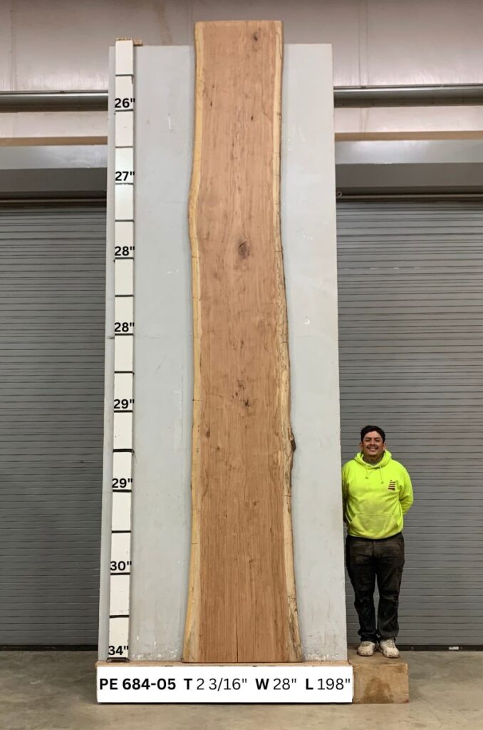 Live Edge Pecan Wood Slab PE 684-05 | Berdoll Sawmill